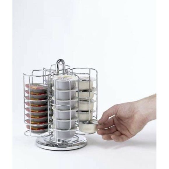 Tassimo | Kitchen | Chrome Retro Coffee Organizer Tassimo Lazy Susan 4 ...